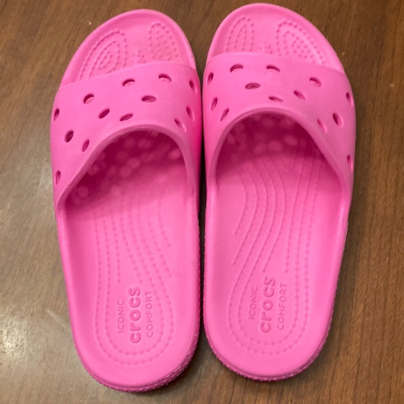 CROCS | Shoes | Crocs Kids Pink Iconic Sandal Classic Flip Flops Slides ...